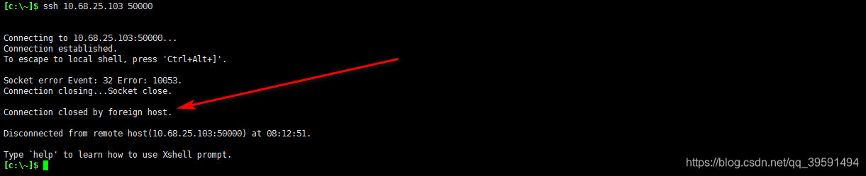 解决使用Xshell通过ssh连接linux出现Connection closed by foreign host.提示_linux dubbo connection closed by ...