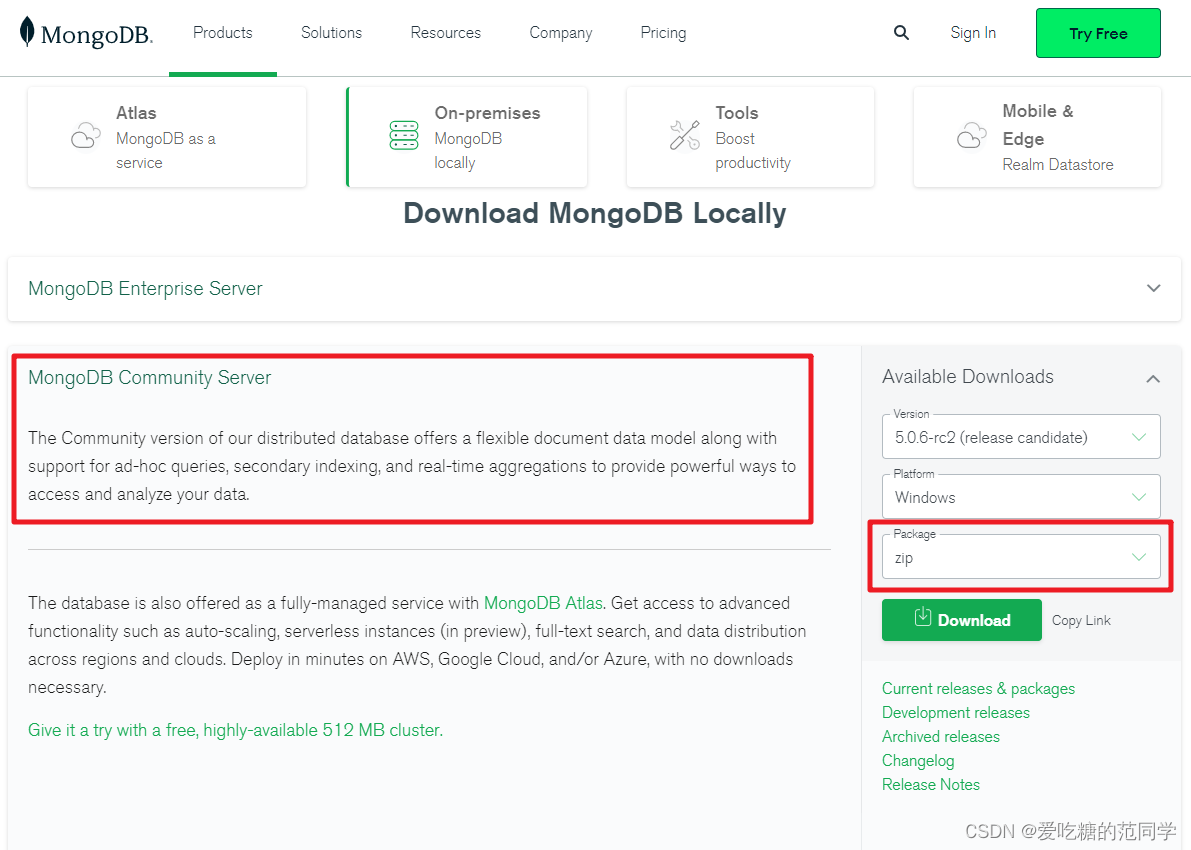 【MongoDB】＜文档型数据库＞Windows&Liunx安装MongoDB（无错完整）_linux安装bson库-CSDN博客