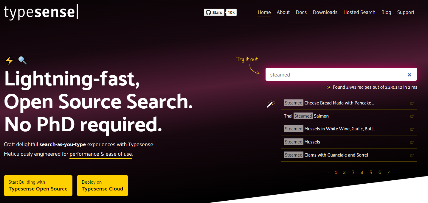 快如闪电的开源搜索引擎：Typesense ，比Elasticsearch更快更易用_比es快十几倍的搜索引擎-CSDN博客