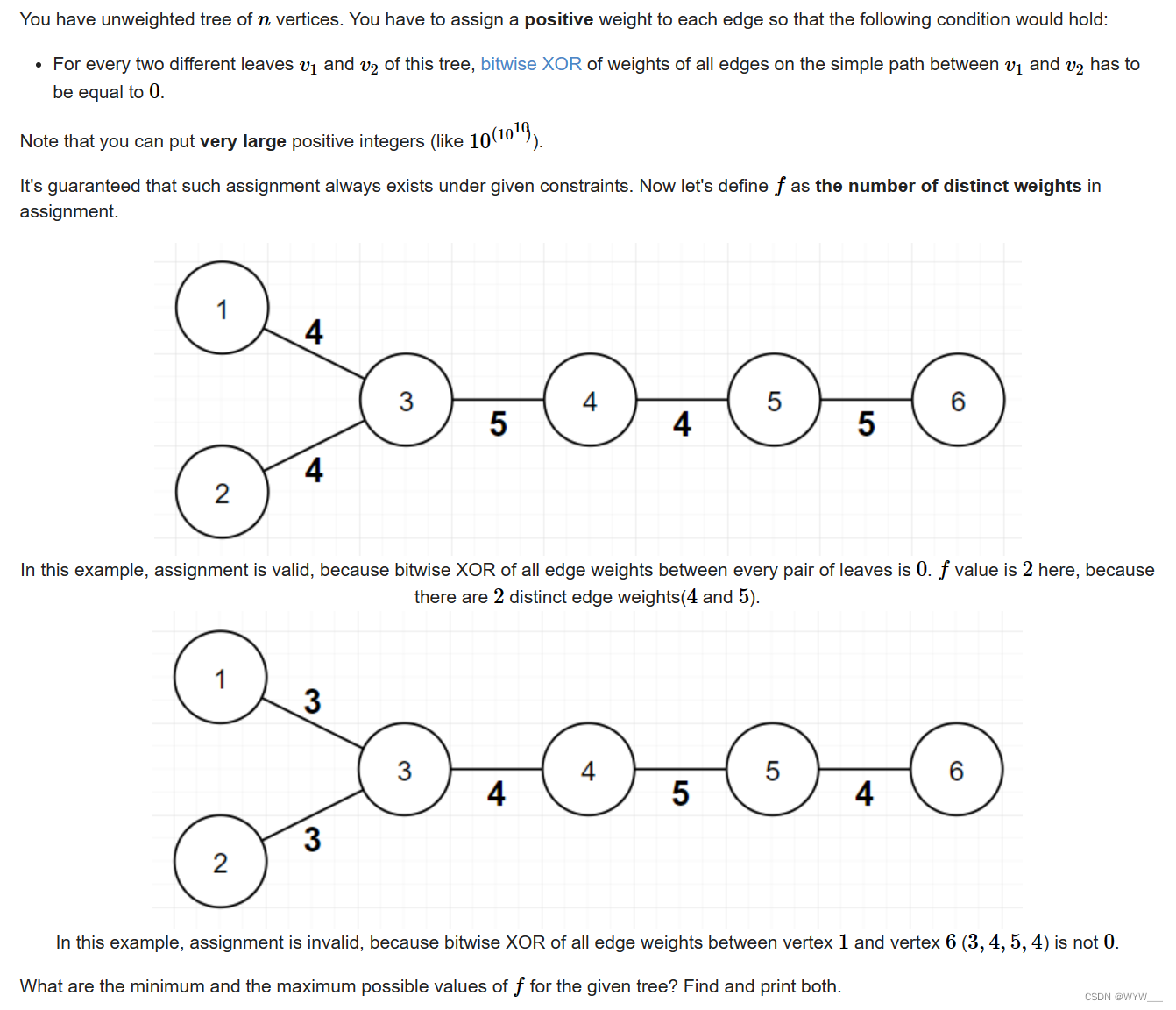 D. Edge Weight Assignment(染色 + 树上异或的性质)_任意两个叶子节点距离为偶数-CSDN博客