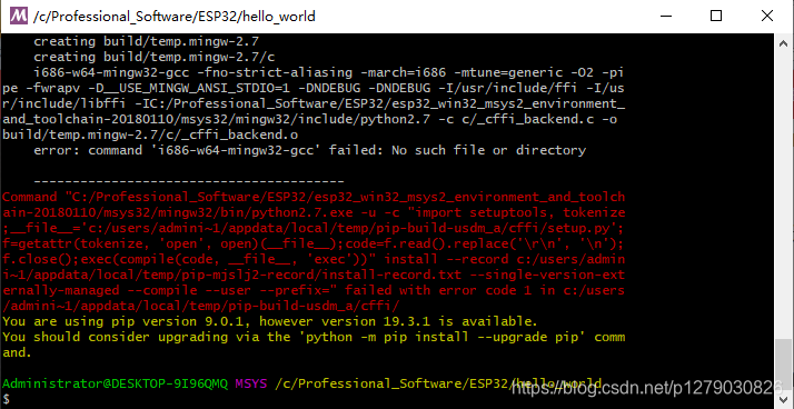 ESP32执行make menuconfig报错The following Python requirements are not satisfied:问题解决-CSDN博客