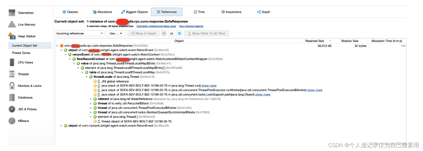 用jprofiler来分析 jvm 堆 内存泄露,fullgc_jprofiler查看内存泄露-CSDN博客