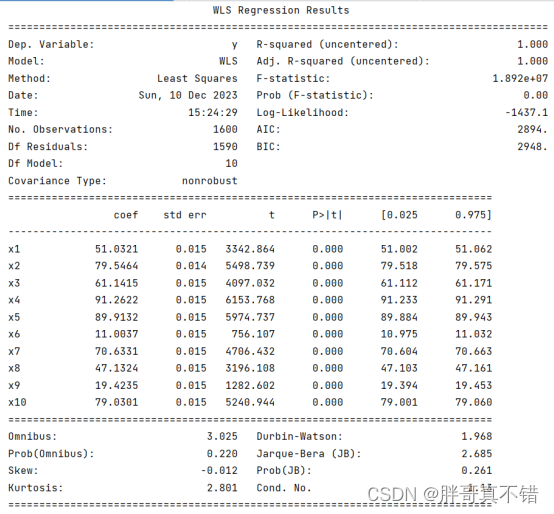 Python实现对角但非同一性协方差结构回归模型(WLS算法)项目实战-CSDN博客