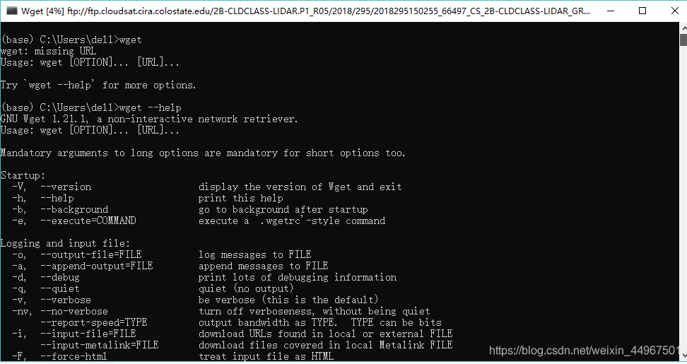 在windows平台上使用wget下载文件_cloudsat数据下载-CSDN博客