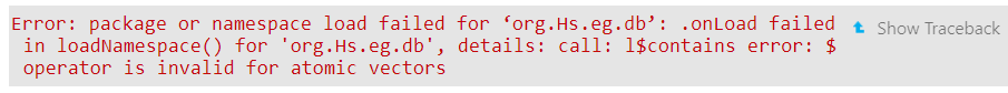 报错： package or namespace load failed for ‘org.Hs.eg.db’_error: package or namespace load failed ...