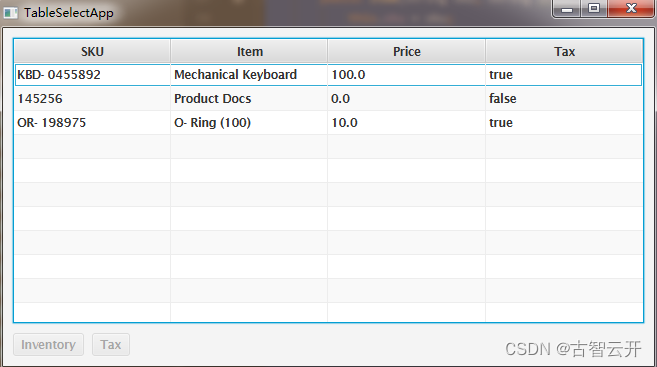 JavaFx 用户界面控件3——TableView_javafx tableview-CSDN博客