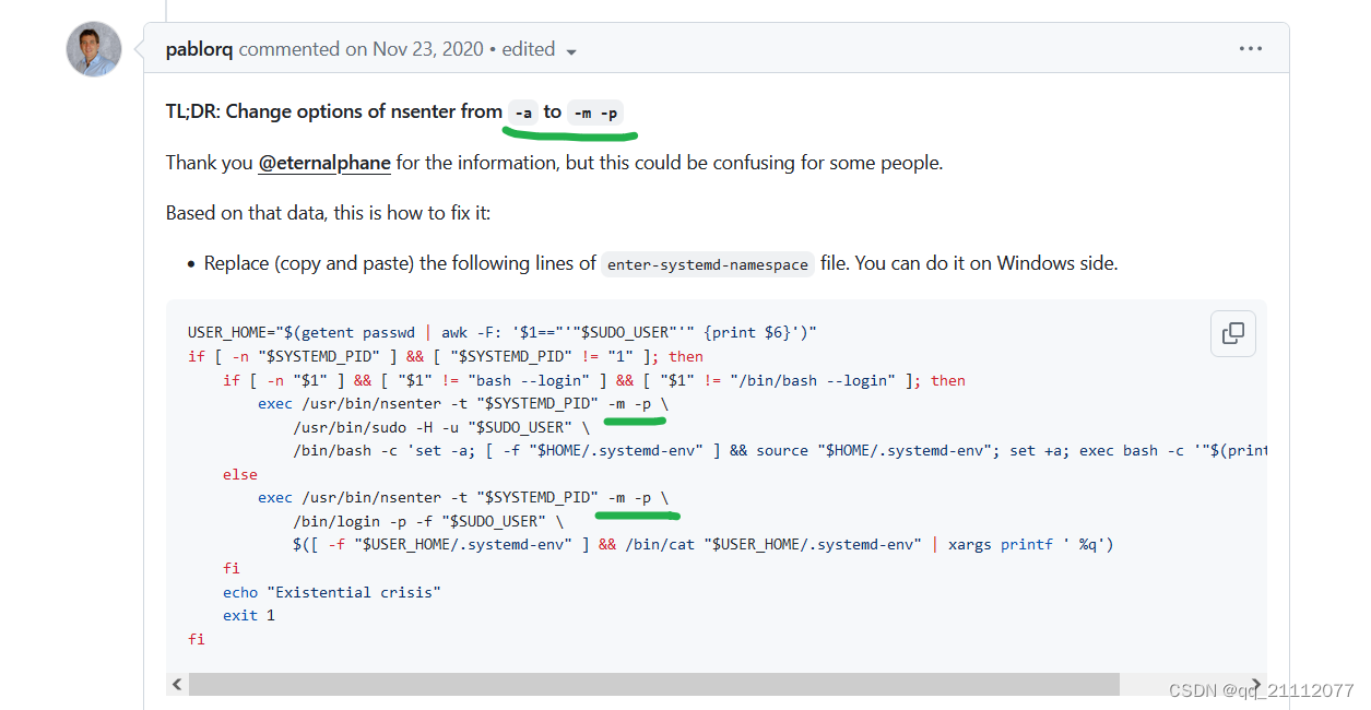 解决nsenter: cannot open /proc/xxx/ns/time: No such file or directory_nsenter cannot open ...