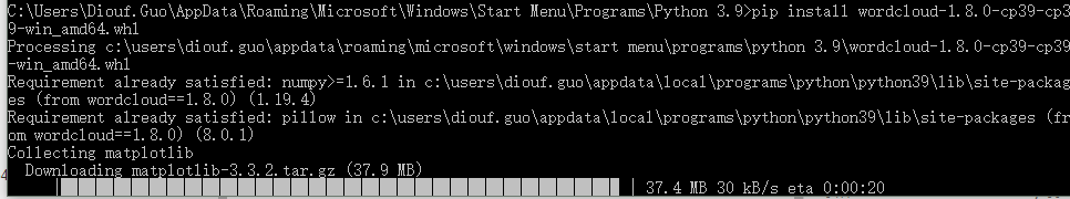 windows下python 3.9 Numpy scipy和matlabplot的安装_python3.9支持scipy吗?-CSDN博客