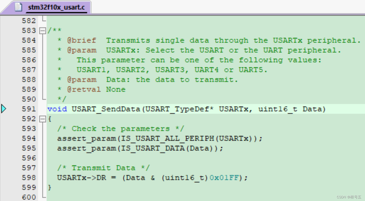 STM32F103标准库开发---Uart串口通信实验---函数发送和中断接收_标准库uart发送-CSDN博客