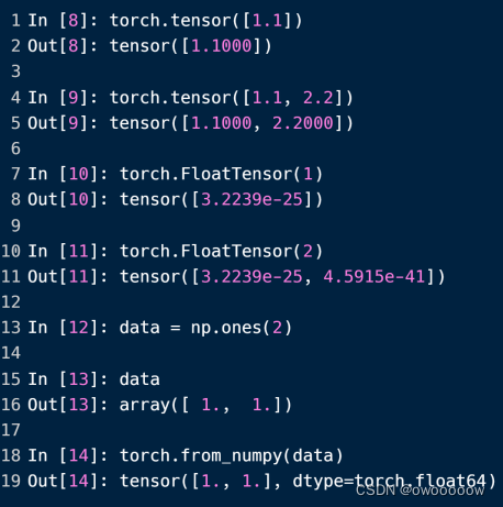 【pytorch框架学习】3.tensor数据类型-CSDN博客