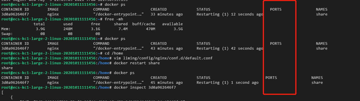 Docker 容器中部署项目后一直重启原因_netcore 自动重启了 原因-CSDN博客