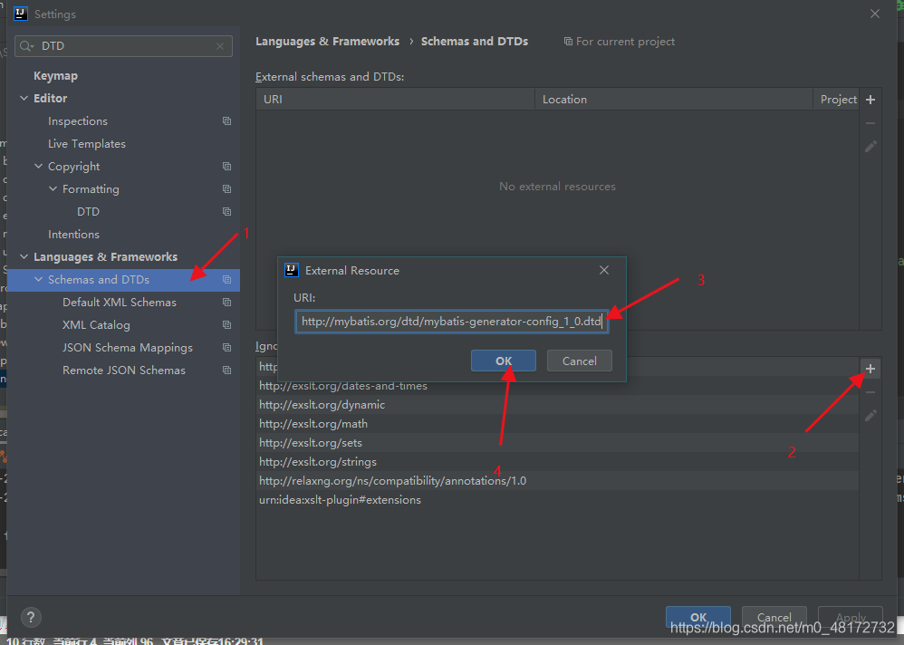 URI is not registered (Settings | Languages & Frameworks | Schemas and DTDs)错误解决方法-CSDN博客