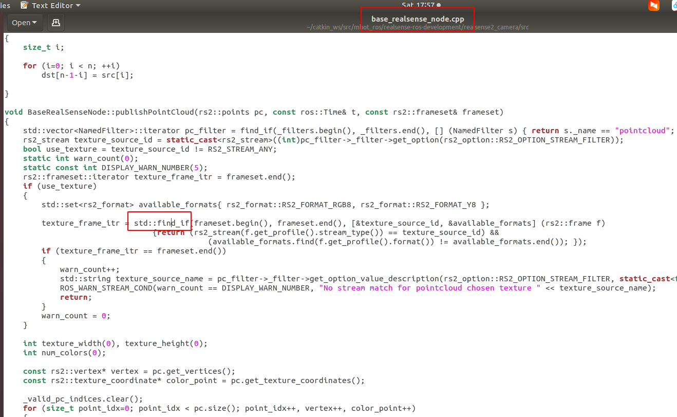 编译realsense2_camera，报错error: ‘find_if’ was not declared in this scope ...