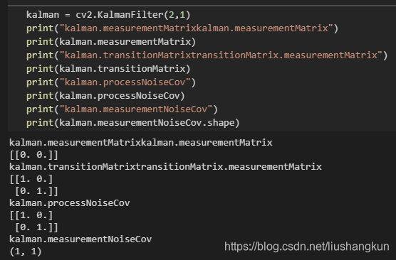 python cv2.KalmanFilter measurementMatrix transitionMatrix等矩阵赋值_measurement矩阵-CSDN博客