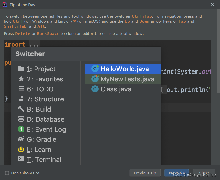 Idea快捷键的使用（tip）_idea的tip-CSDN博客