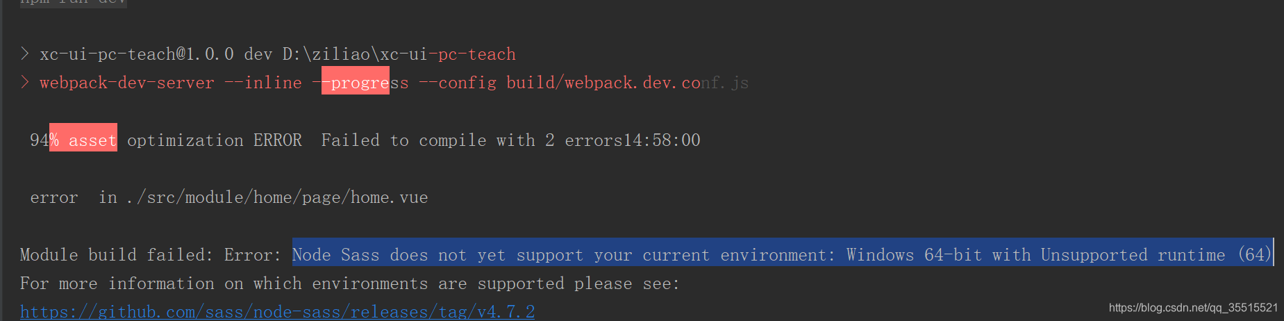 记Vue中Node Sass does not yet support your current environment的一次坑_vue sass not support-CSDN博客