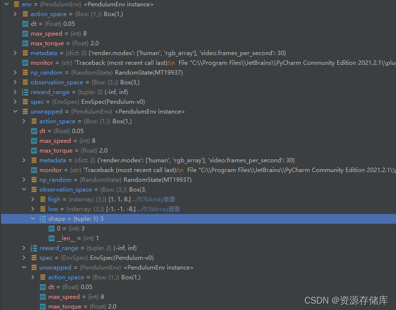 Gym环境运行的一些个人笔记，环境【Pendulum-v0】_gym pendulum-CSDN博客