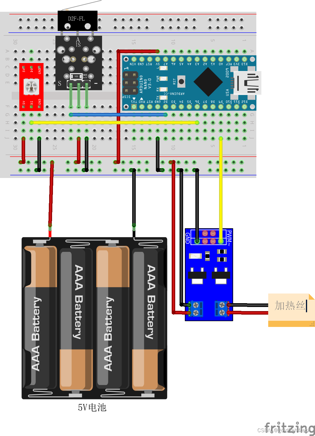 Fritzing软件绘制Arduino面包板接线图传感器模块库文件281_fritzing模块大全-CSDN博客