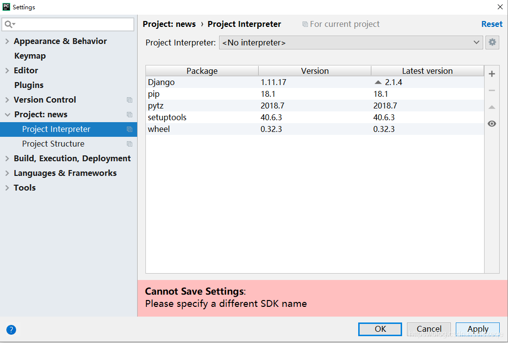 解决“PyCharm报错:Please specify a different SDK name”（win10，虚拟环境问题）-CSDN博客