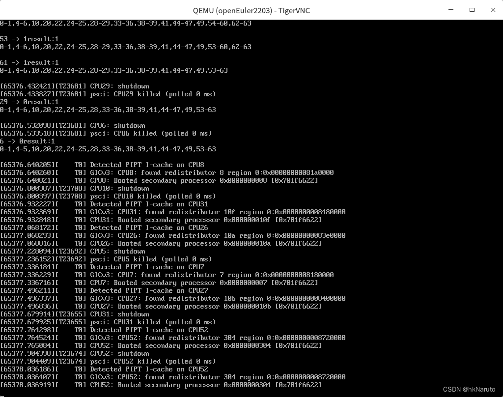 FT2000+ qemu kvm 64C64G 通过频繁设置CPU online 状态导致虚拟机openEuler 操作系统假死测试用例2_虚拟机假死-CSDN博客