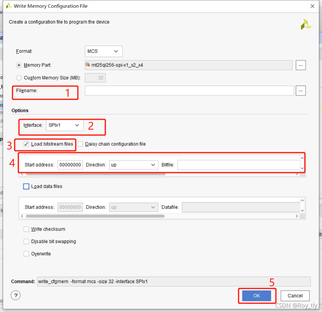【工具应用笔记】bit文件生成MCS文件或BIN文件_promgen xilinx bin转mcs-CSDN博客