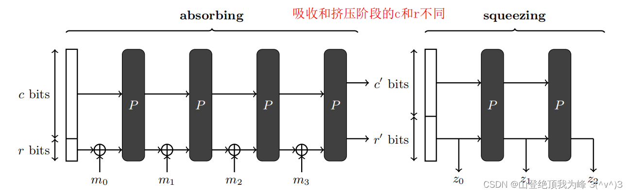 海绵结构（sponge construction）：Hash as RO_sponge construction海绵结构原理-CSDN博客