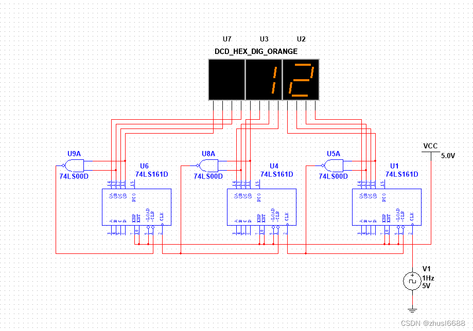 Multisim14.0仿真应用设计（一百四十二）基于74LS161的计数器应用设计仿真_Multisim 仿真应用设计-CSDN专栏