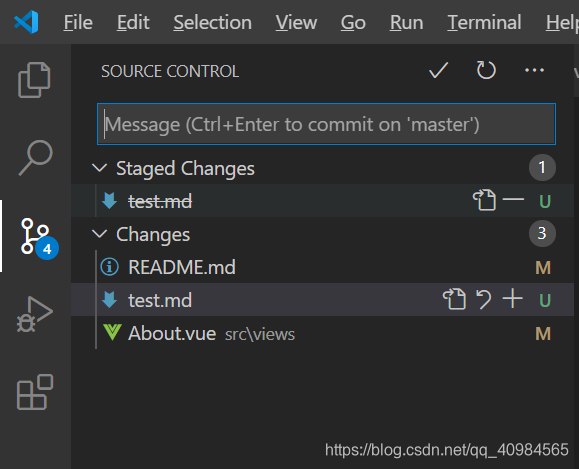 git 的使用笔记 编辑工具vscode_staged changes-CSDN博客