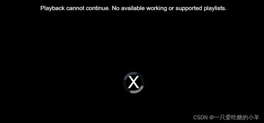 (CODE:3 MEDIA_ERR_DECODE) Playback cannot continue. No available working or supported playlists ...