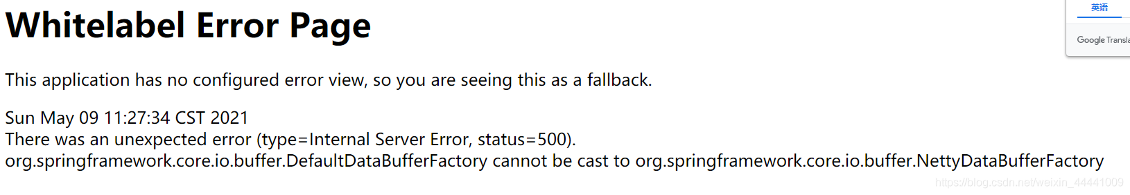 org.springframework.core.io.buffer.DefaultDataBufferFactory cannot be cast to org ...