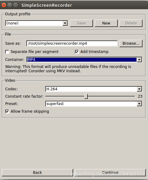 ubuntu 录屏插件simplescreenrecorder_ubuntu simplescreenrecorder [muxer::init] error: c-CSDN博客