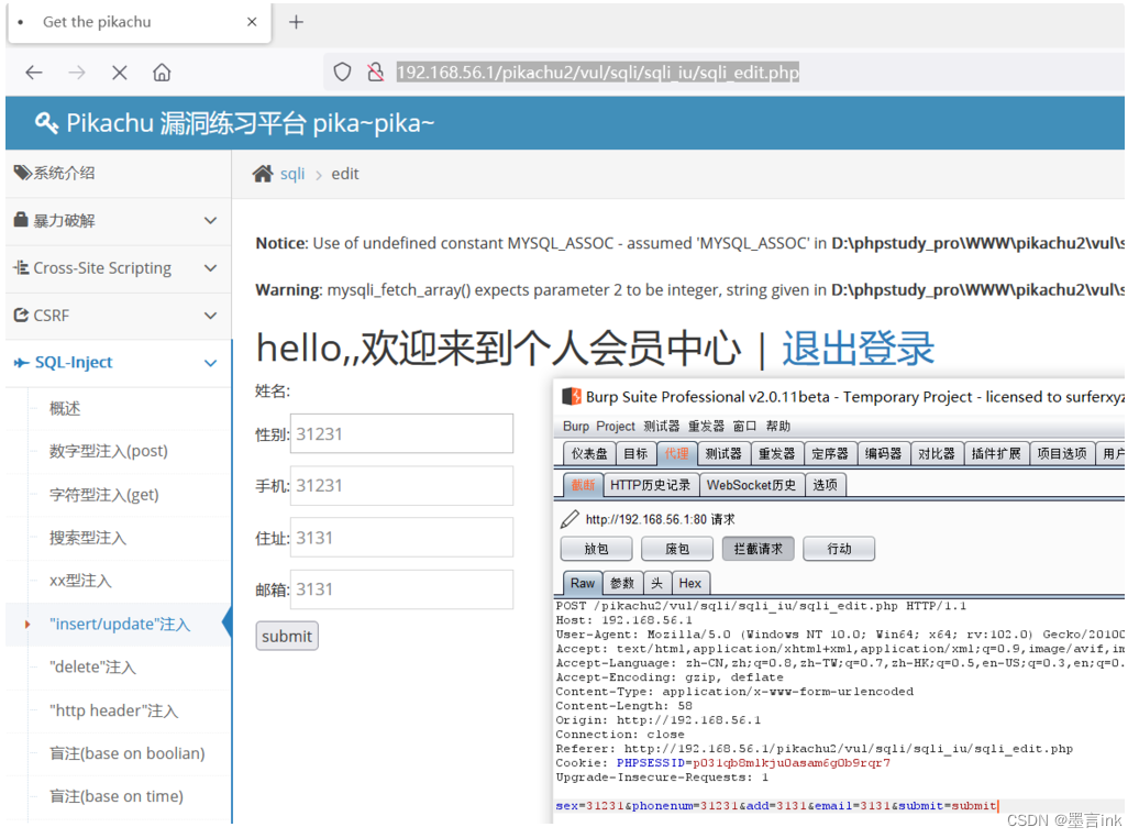 pikachu靶场SQL,sqlmap解法_pikachusql注入闯关sqlmap-CSDN博客