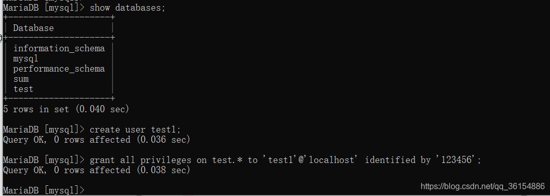最完整的MySQL、MariaDB创建用户，设置密码、设置各种权限语法演示，超简单_mariadb数据库在表中创建两个用户分别为user1.男 ...