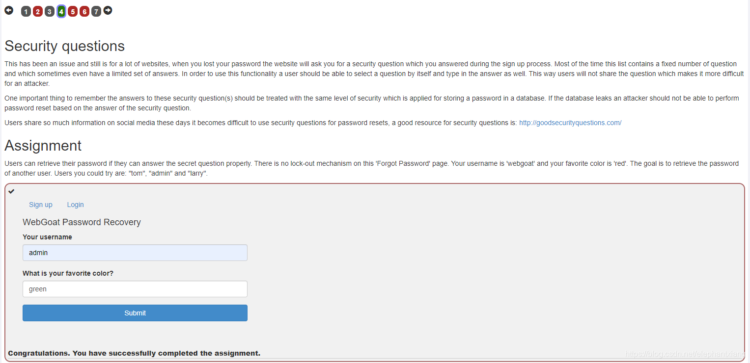 WebGoat (A2) Broken Authentication -- Password reset (密码重置)_webgoat password reset-CSDN博客