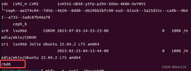 Linux部署Ceph问题总汇之创建快照（挂载磁盘）不成功：mount: /mnt: wrong fs type, bad option ...