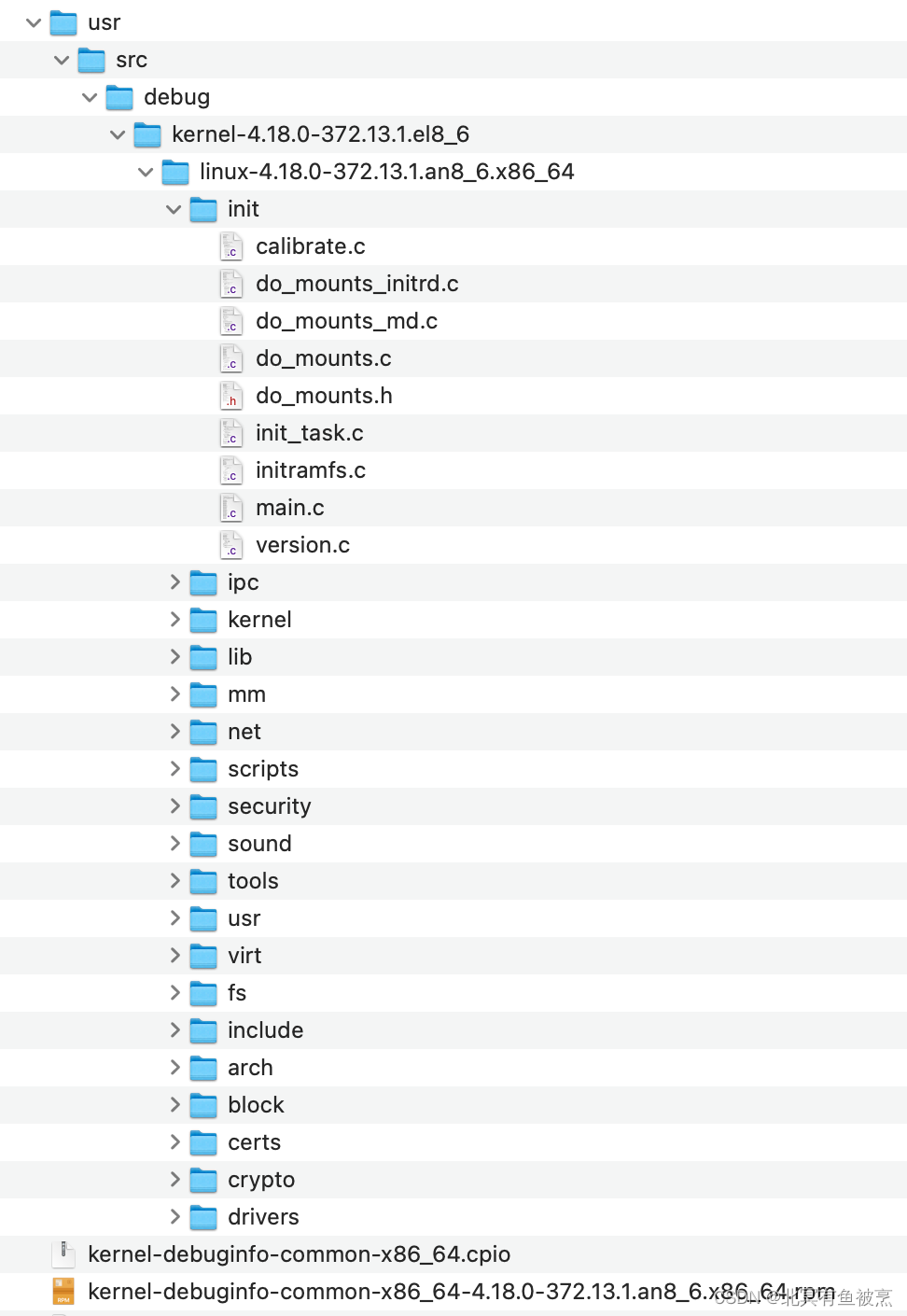 Linux的3个debug rpm包有什么区别kernel-debuginfo-common、kernel-debuginfo、kernel-debug-debuginfo？（源码、库、库 ...