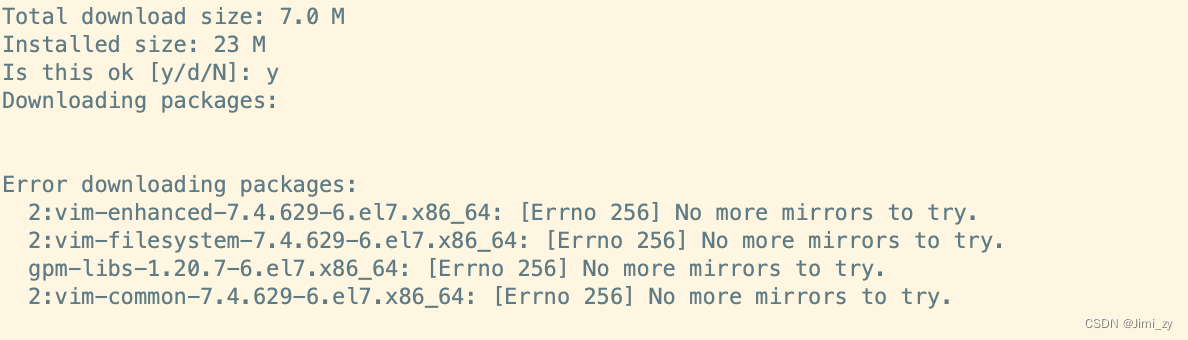 redhat7更换yum源（[Errno 256] No more mirrors to try）_[errno 256] no more mirrors to try.-CSDN博客
