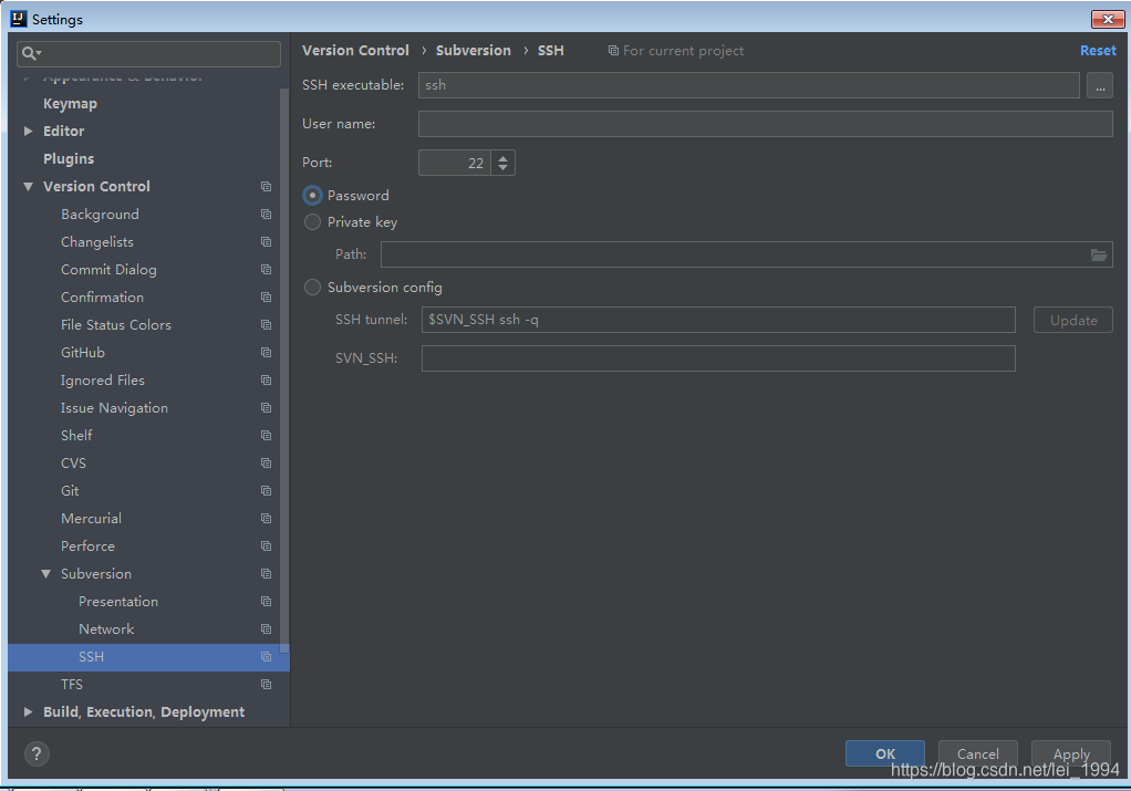IDEA通过SVN检出项目报错：Svn process exited with error code: -1_the path to the subversion executable is ...