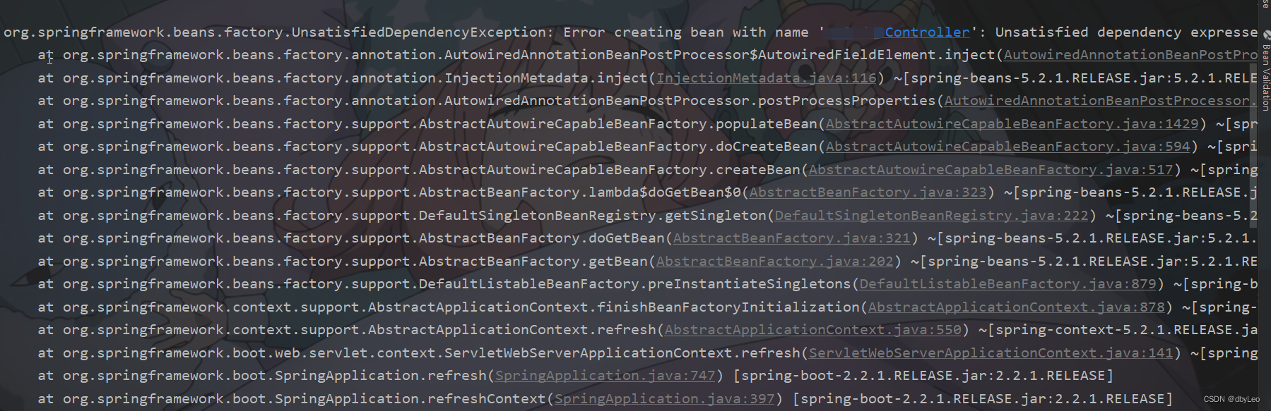 通过依赖注入feign接口启动项目时报Error creating bean with name ‘xxxcontroller‘错误_fegin 调用error creating bean ...
