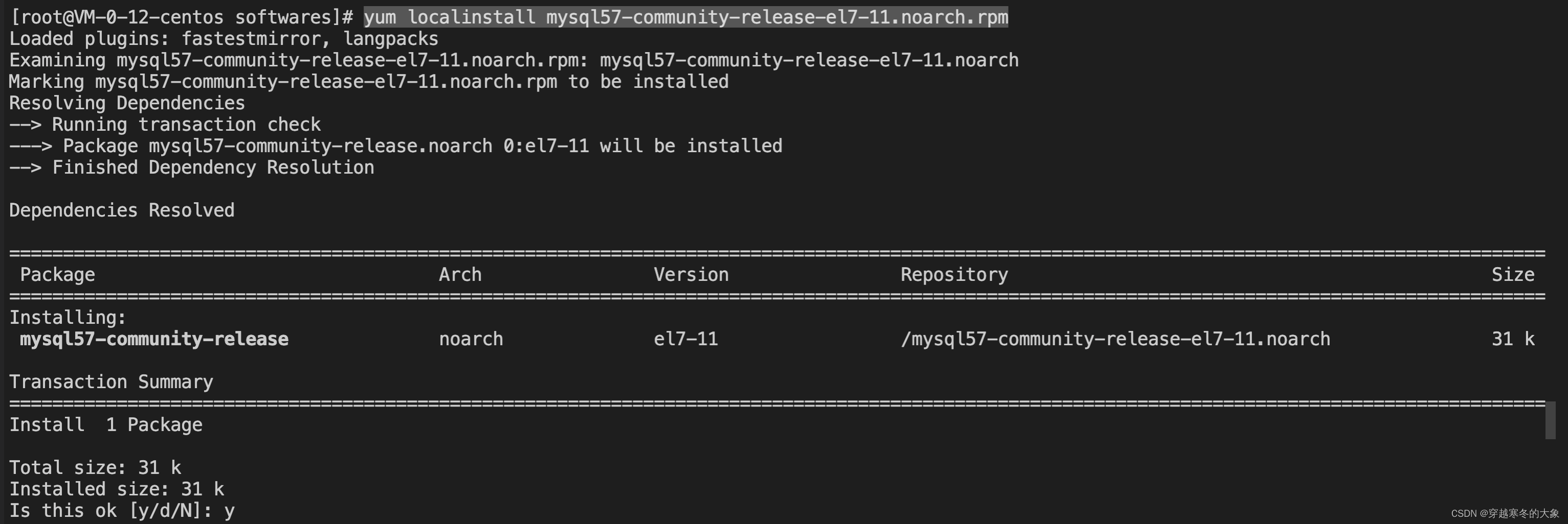 在Linux CentOS上安装mysql5.7_mysql57-community-release-el7-11.noarch.rpm-CSDN博客