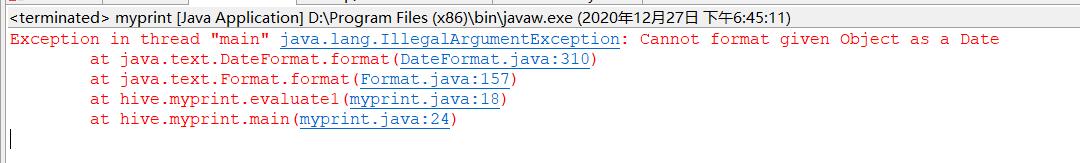 Exception in thread “main“ java.lang.IllegalArgumentException: Cannot format given Object as a ...