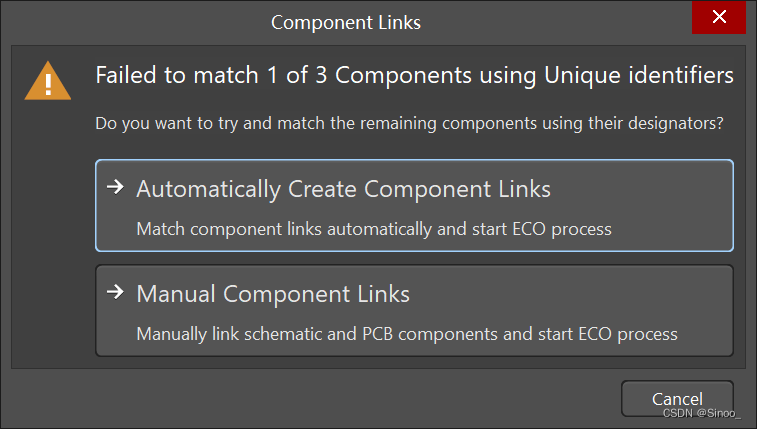 AD使用出现问题1 Failed to Match * of * Components using Unique Identifiers_ad failed to match-CSDN博客