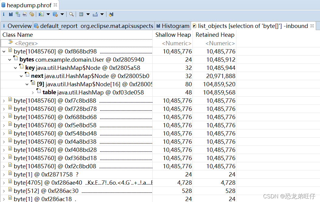 Eclipse Memory Analyzer工具分析java heapdump实战_eclipse memory analyzer 分析dump-CSDN博客