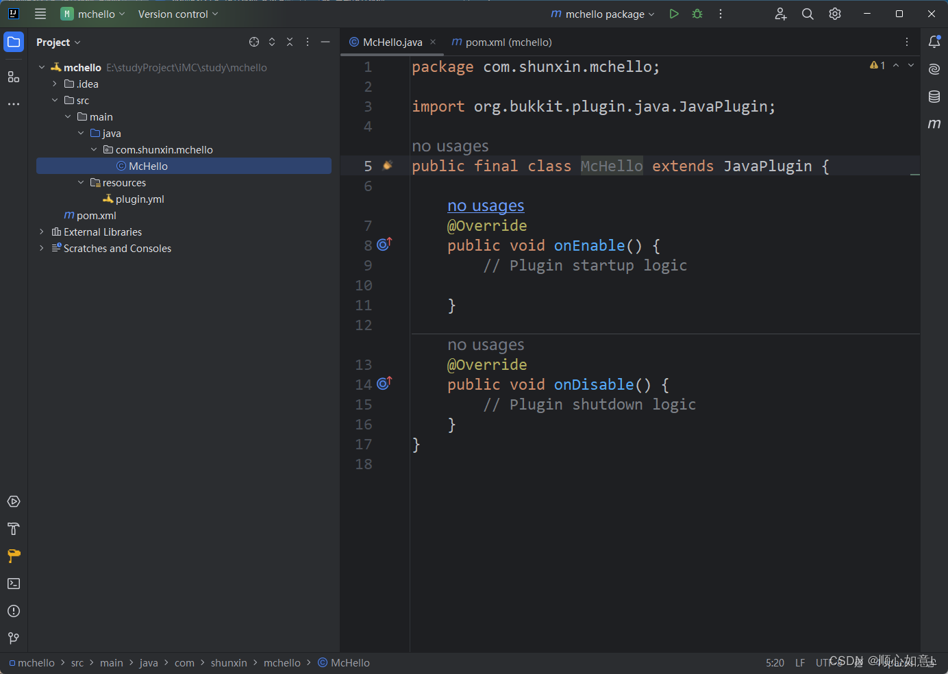 我的世界Bukkit插件开发-第二章-插件开发环境搭建-搭建基于spigot核心的服务器-IDEA创建第一个插件工程......_minecraft development-CSDN博客