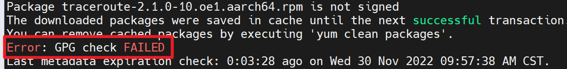云环境openEuler 20.03 Arm 系统 GPGcheck 报错_nogpgcheck-CSDN博客