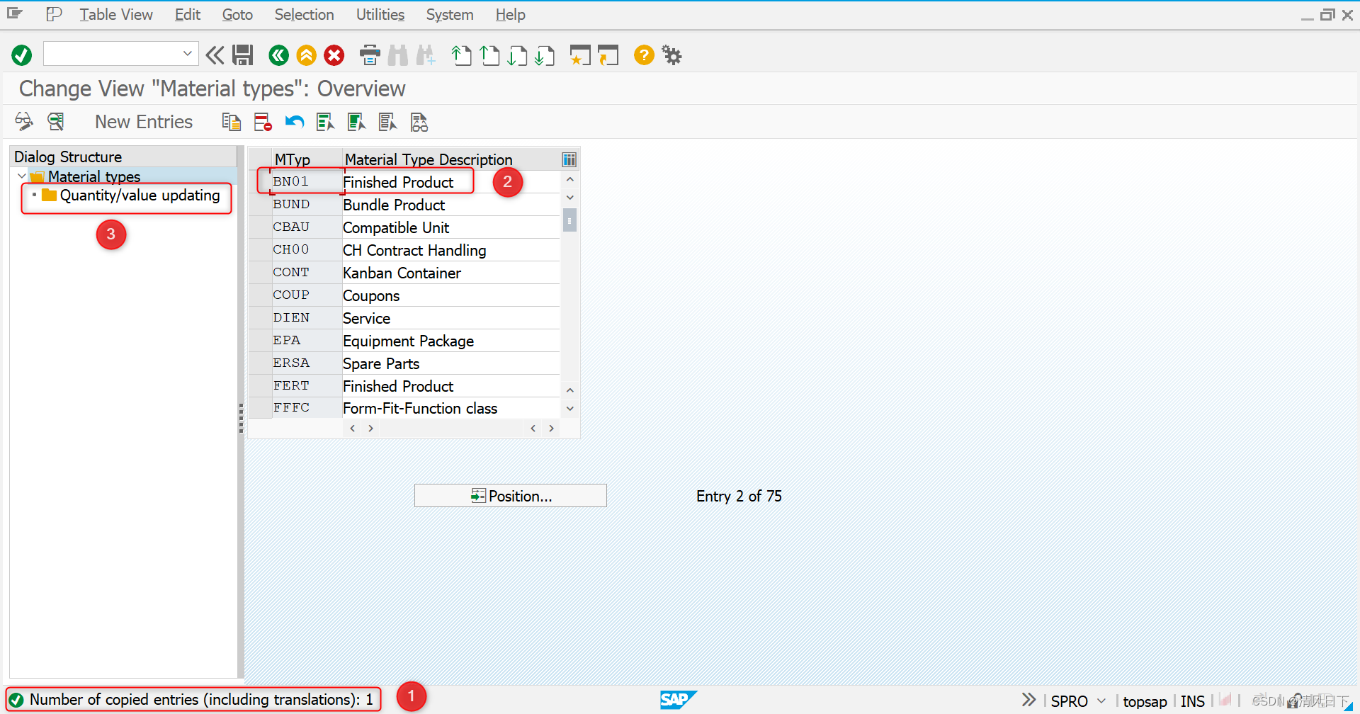 MM配置-主数据-定义物料类型(OMS2-Define Attributes of Material Types-T134/T134M ...