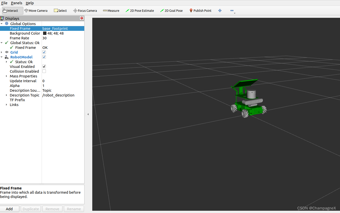 ROS2搭建小车在rviz2与Gazebo的仿真环境_ros2 gazebo仿真环境搭建-CSDN博客