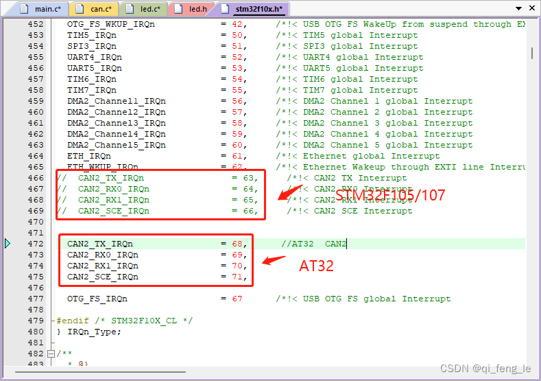 国产 MCU AT32F403A 替换 STM32F105 移植双can通讯_at32 移植stm32-CSDN博客