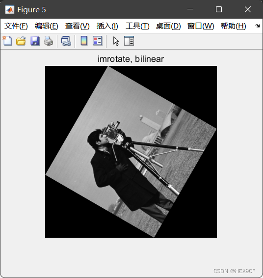 【数字图像处理+MATLAB】使用 imrotate 函数实现图片旋转，并设置插值方法（最近邻插值、双线性插值和双三次插值）_matlab ...